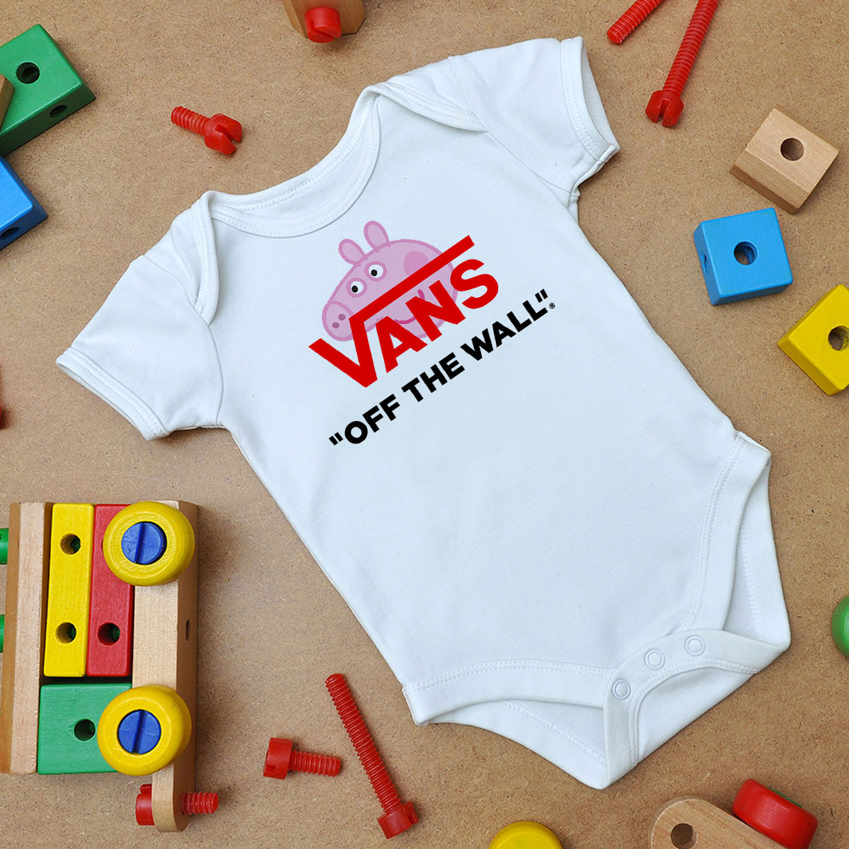 Peppa Pig X Vans Parody Baby Onesie - Custom Baby Onesies Design ... Peppa Pig X Vans Parody Baby Onesie - Custom Baby Onesies Design ...